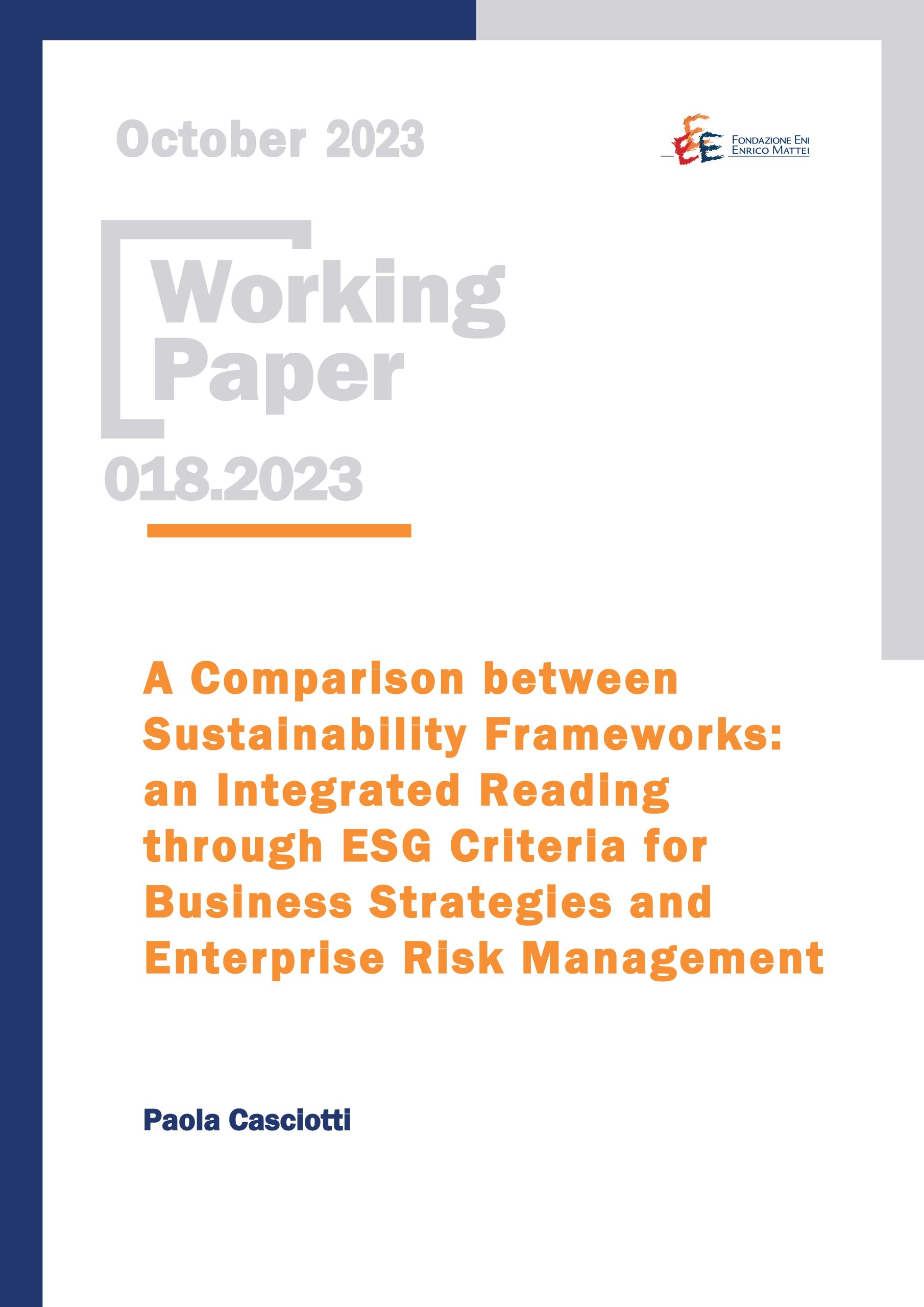 A Comparison between Sustainability Frameworks: an Integrated Reading ...