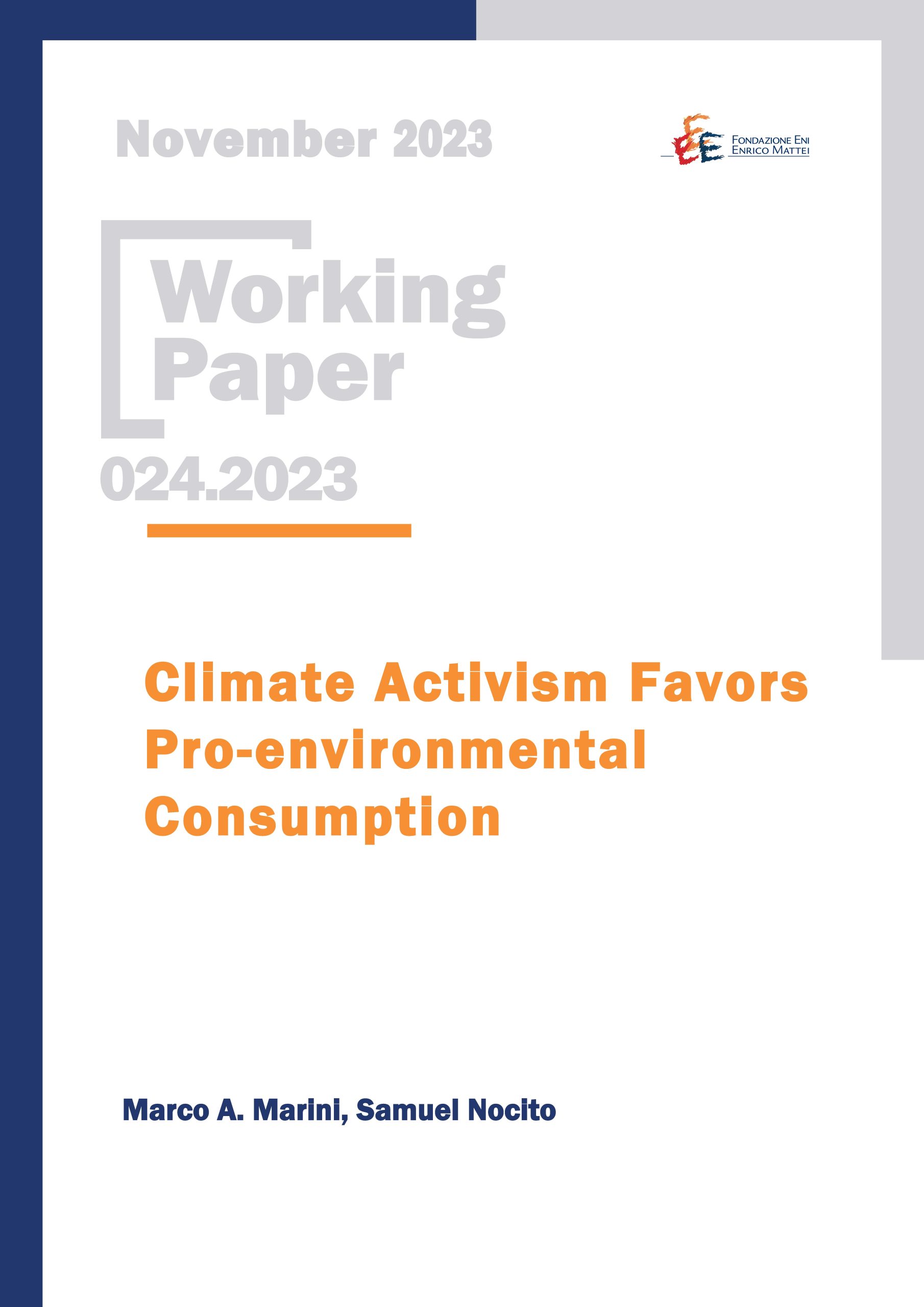 Climate Activism Favors Pro-environmental Consumption - Fondazione Eni ...