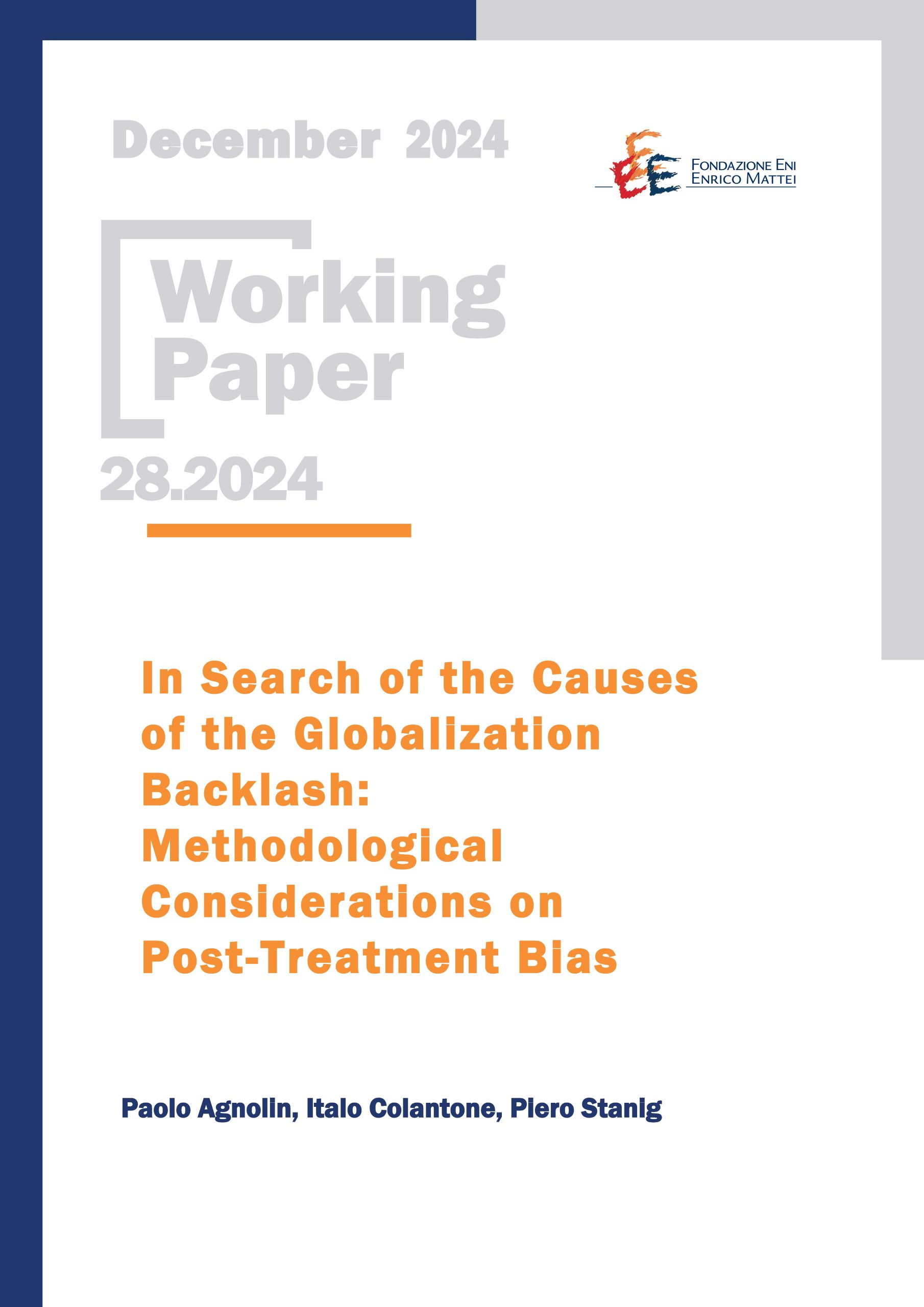 In Search of the Causes of the Globalization Backlash